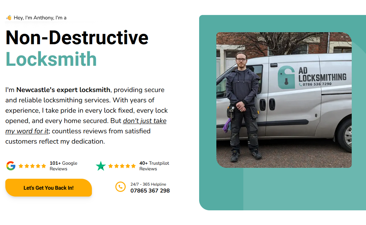 Locksmith Newcastle - 24 Hour Callouts - AD Locksmithing